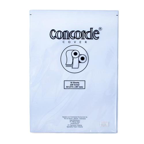 Jual Kertas Concorde 220 gram putih ukuran A4 isi 10 lembar - Jakarta ...