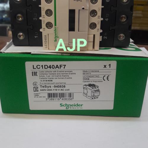Jual kontaktor schneider lc1d40a 24v 110v 220v 380vac asli no aspal ...