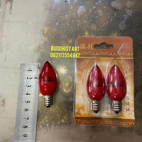 Jual Bolham sembahyang bolham altar lampu bolham merah Led 5 cm ...