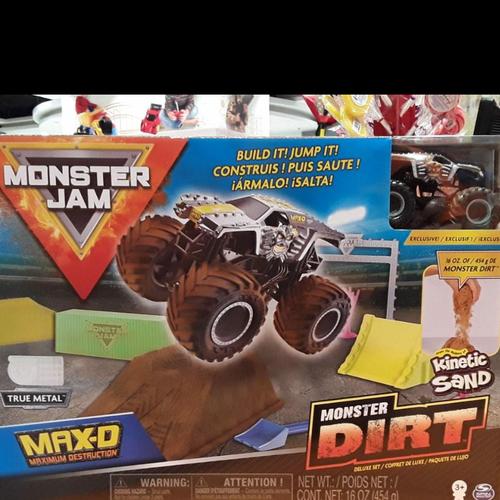 Jual Monster Jam Dirt Max-D Maximum kinetic sand spin master trucks ...