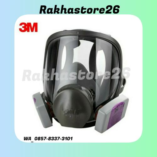 Jual Masker 3M 6800 Full Face Respirator + Cartridge P100 3M 7093 ...