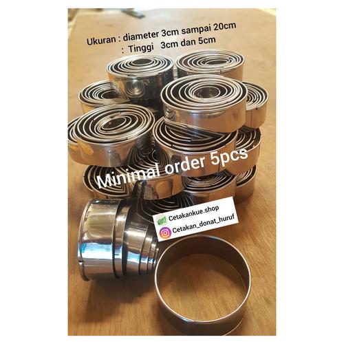 Jual Ring cutter stainless steel/ring roti/ring cake/cetakan pangsit ...