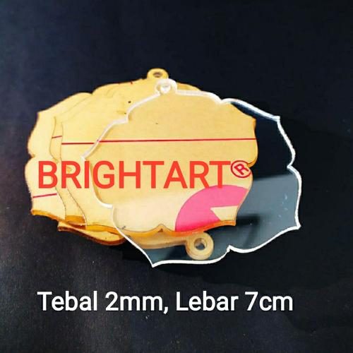 Jual Bahan Medali Akrilik Segi lima bunga 2mm, lebar 7cm - Putih Susu ...