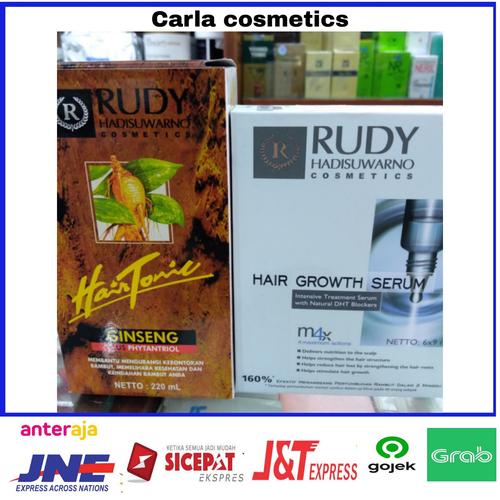 Jual paket hair tonic Rudy ginseng dan serum rambut rudy hair growth ...
