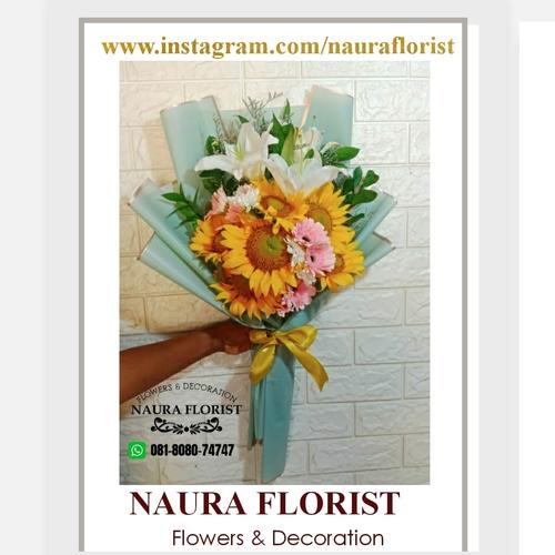Jual buket bunga matahari/bucket matahari/hand bouquet/bunga matahari ...