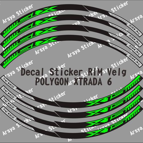 Jual Decal sticker rim velg sepeda polygon xtrada 6 hijau - Kab. Sleman ...