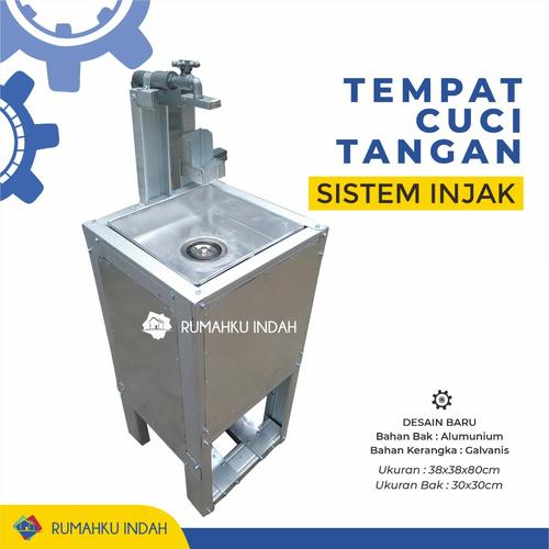 Jual Wastafel/ Tempat Cuci Tangan Sistem Injak (Bak Alumunium + Afur ...