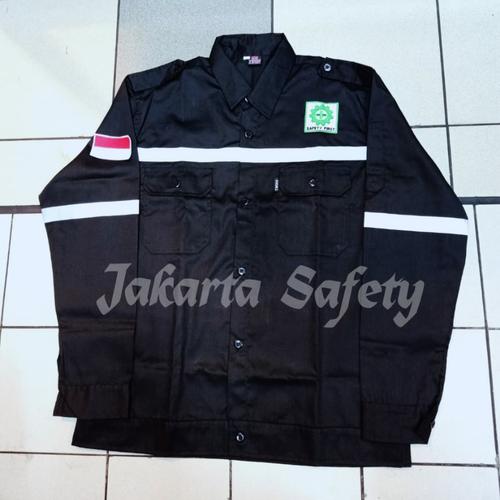 Jual Baju Kerja Safety / Seragam Kerja Safety Warna hitam+ Logo ...