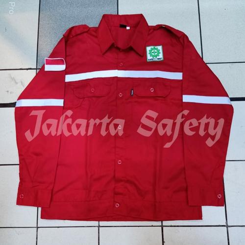 Jual Baju kerja safety / seragam safety Warna merah + logo - Jakarta ...