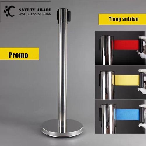 Jual PROMO Standing Barrier Tiang Antrian Railing Stand Pembatas ...