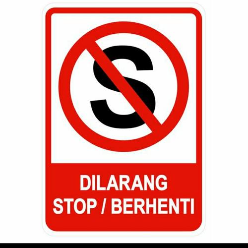 Jual sign plat K3 rambu dilarang stop 40x30cm alumunium - Jakarta Barat ...