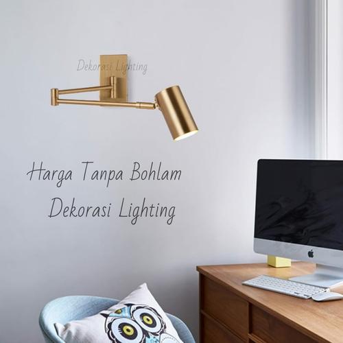 Jual Lampu dinding flexible spotlight fokus lampu lukisan gold e27 ...
