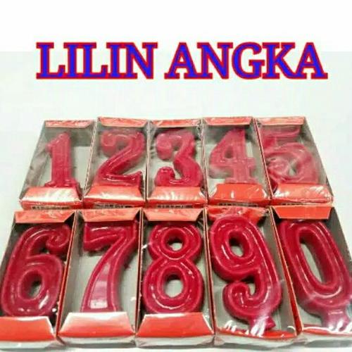 Jual Lilin Ulang Tahun/Lilin Angka/Lilin Angka Merah/ Grosir 1pak 12pcs ...