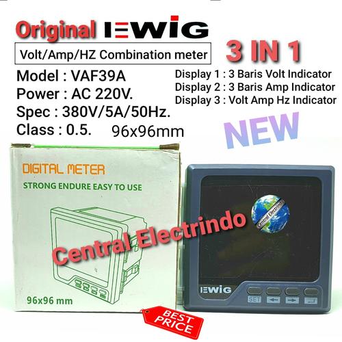 Jual Digital Multi Meter New Volt Amp HZ VAF39A 96 X96mm EWIG. - Kota ...
