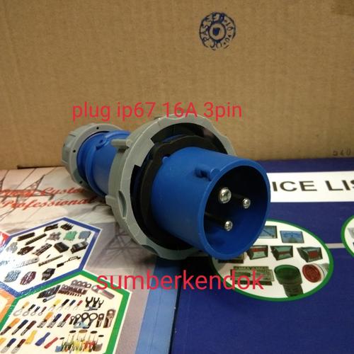 Jual INDUSTRIAL PLUG 16A IP67 3PIN CONECTOR STEKER IP 67 BUKAN LEGRAND ...