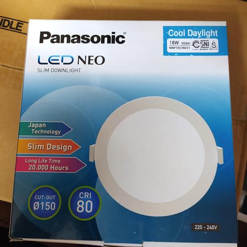 Jual panasonic led neo slim downlight 18watt putih NNP74578 COOL ...
