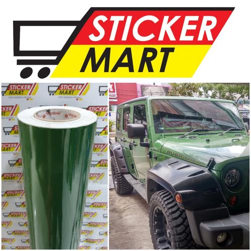 Jual Sticker Mactac utk mobil motor Hijau Green Army Glossy / Doff ...