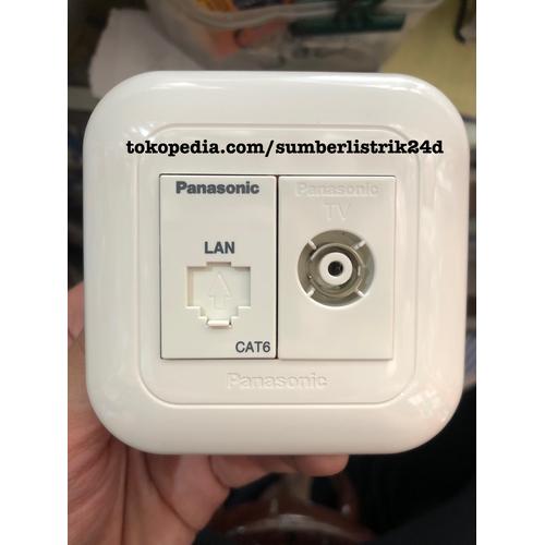 Jual Outlet data cat6 dan out let tv panasonic wide stop kontak lan cat ...