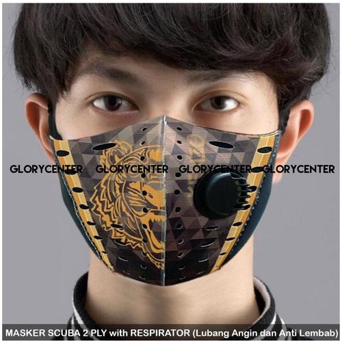 Jual Masker Scuba 2ply Motif Premium Kain 2 Lapis with Filter ...
