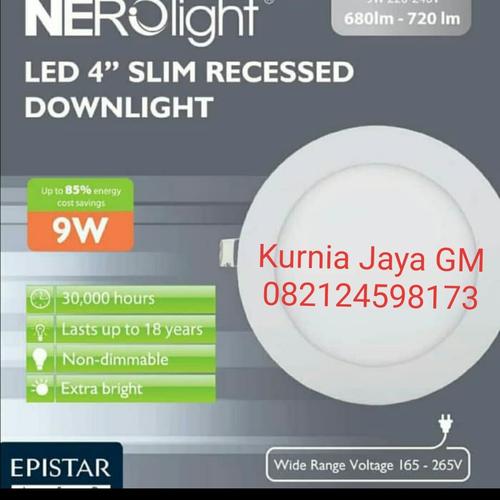 Jual NeroLight Slim Reccesed Downlight LED 9watt 4inch/Panel LED inbow ...