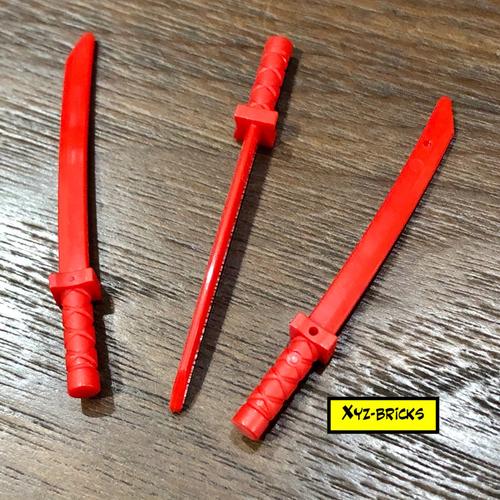 Jual LEGO PARTS 6208752 Weapon - Ninja Sword Bright Red - Kab ...