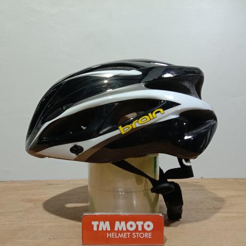 Jual Helm Sepeda ( Lipat / MTB / Roadbike ) BRAIN BLACK WHITE - Kota ...