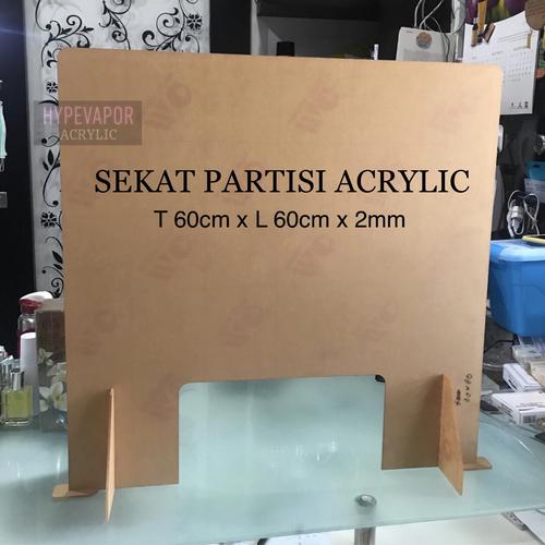 Jual SEKAT MEJA ACRYLIC / PARTISI / PEMBATAS MEJA / TABLE DIVIDER ...