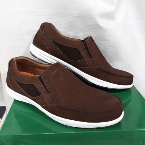 Jual sepatu casual pria kulit asli gats kn-002 original coklat ...