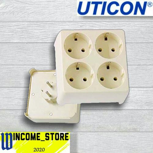Jual Stop Kontak Arde 4 Soket Uticon /S 448N /Multi Socket /4 Lubang ...