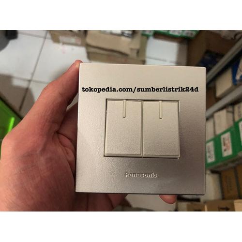 Jual Saklar seri panasonic style silver double switch ganda - Jakarta ...