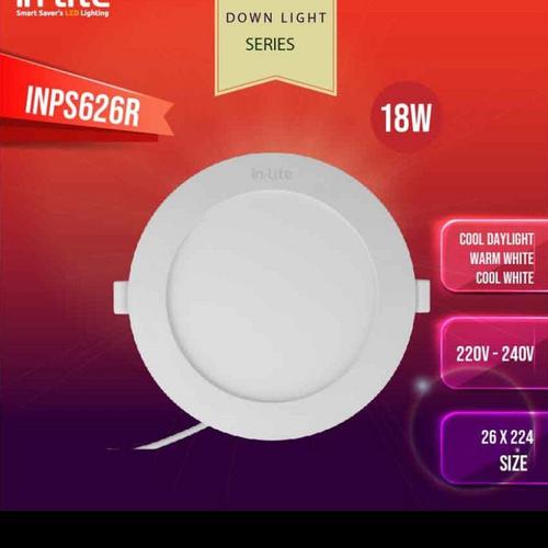 Jual LAMPU LED PANEL / DOWNLIGHT TIPIS INLITE 18 WATT PUTIH - Kota ...