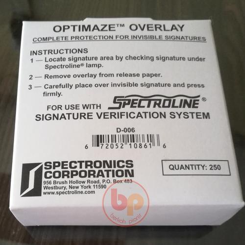 Jual Overlay Spectroline sticker tanda tangan buku tabungan - Kota ...