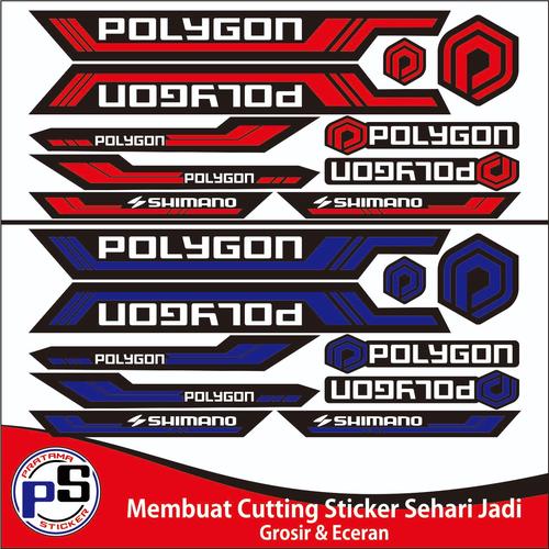 Jual Sticker Sepeda Polygon Cutting full set - 1 Warna - Kab. Pemalang ...