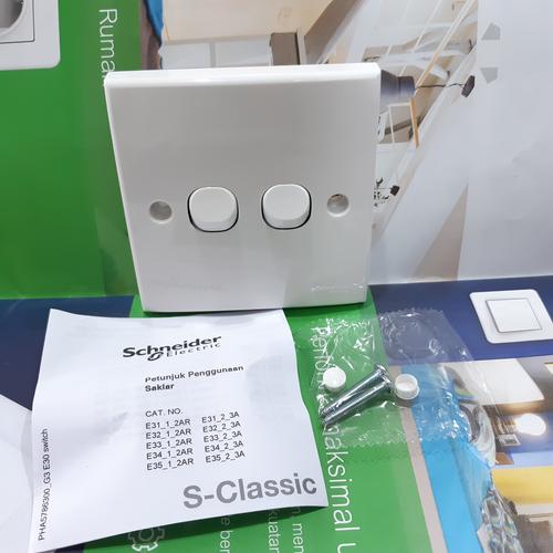 Jual SAKLAR CLIPSAL SCHNEIDER SERI DOUBLE INBOW TANAM / DOUBLE SWITCH ...