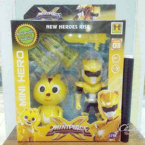 Jual Mainan action figure Mini hero miniforce yellow Mini X New heroes ...