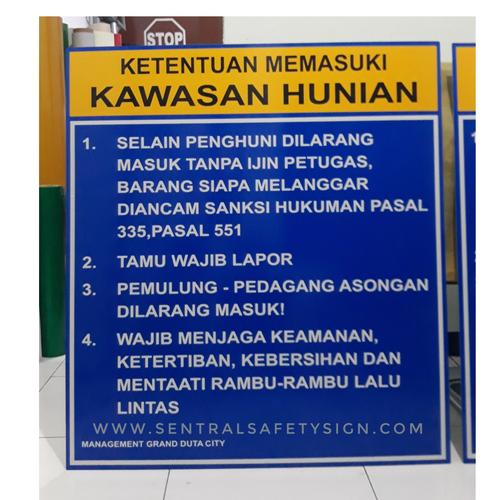 Jual Rambu Custom 100x90 cm - Jakarta Barat - sentral safety sign ...
