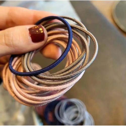 Jual karet gelang rambut-ikat rambut warna warni-iketan rambut fashion ...