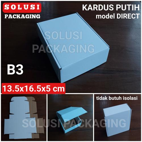 Jual KARDUS KOTAK B-3 PUTIH KARTON BOX HAMPERS PACKING DUS DOS ...