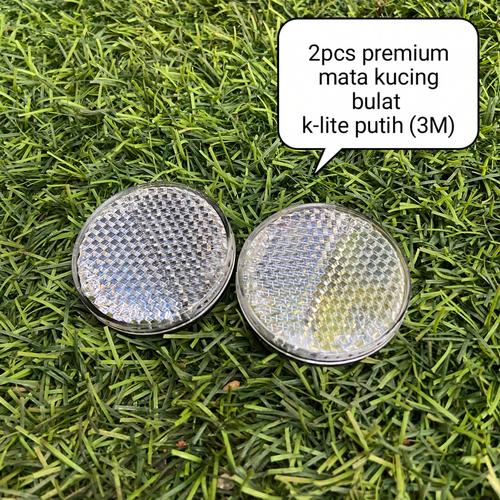 Jual premium 2 pcs mata kucing motor mata kucing bulat reflectors putih ...