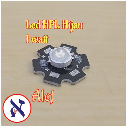 Jual led hpl 1 watt hijau include heatsink lampu 1 w 1w green - Kota ...