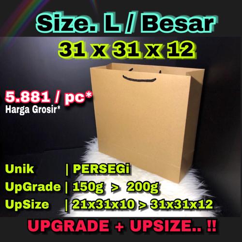 Jual paper bag - tas kertas - kantong - paperbag - Besar (size. L ...