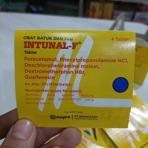 Jual [1STRIP=4TABLET] INTUNAL F / INTUBAL-F / TABLET BATUK FLU PILEK ...