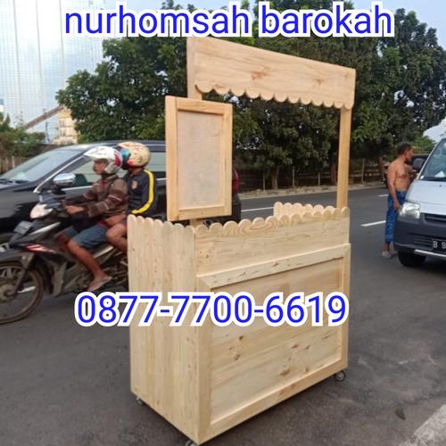 Jual gerobak kayu / thai tea gerobak kayu / gerobak thai tea / gerobak ...