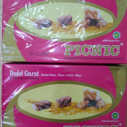 Jual Dodol Garut Picnic Aneka Rasa Susu Coklat Wijen Satu Kotak 1/2Kg - Jakarta Barat ...