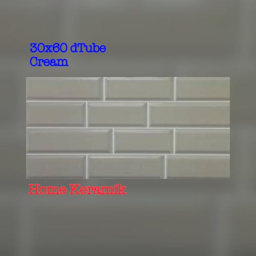 Jual Roman Keramik Wall Tile dTube Cream size 30x60 Kw 1 - Jakarta ...