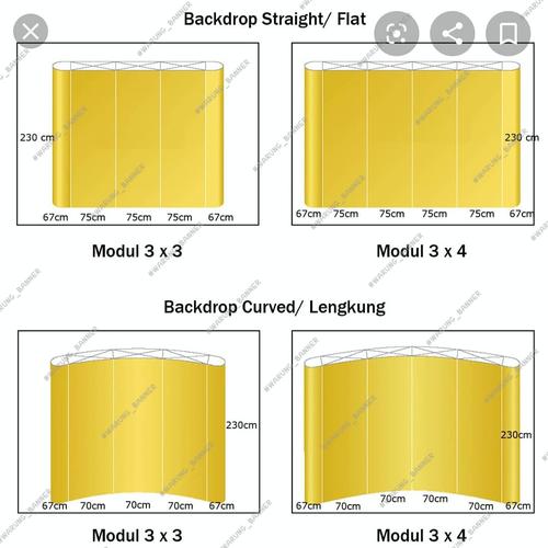 Jual BACKWALL/BACKDROP CURVED PREMIUM 3X4 PANEL - Kota Tangerang ...