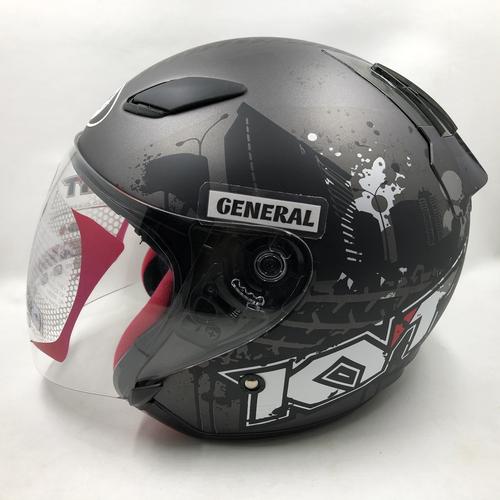 Jual Helm KYT DJ Maru Motif 10 Gunmetal Doff Black Abu Dop Hitam Half ...