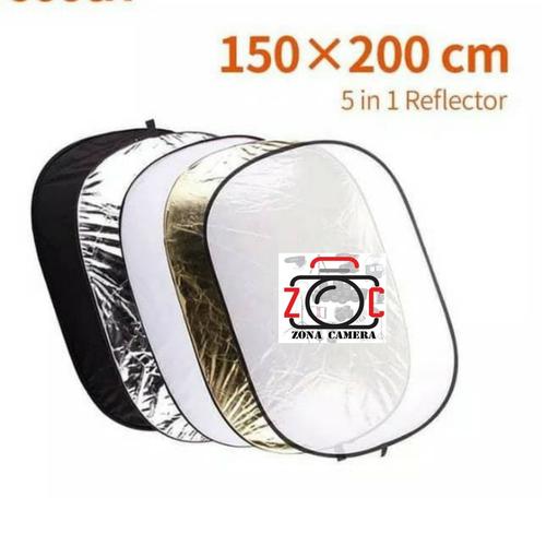 Jual Reflector Board 5in1 Diffuser Cahaya Ref Oval 150x200 5 in 1 Photo ...