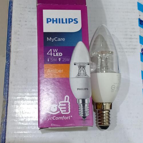 Jual lampu Philip led 4watt candle E14 warna kuning(E14 dratnya) - Kab ...