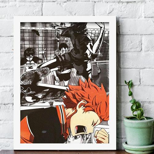 Jual Wall Decor Frame Fiber Poster Anime Kartun Hinata Haikyuu 30x40 cm ...